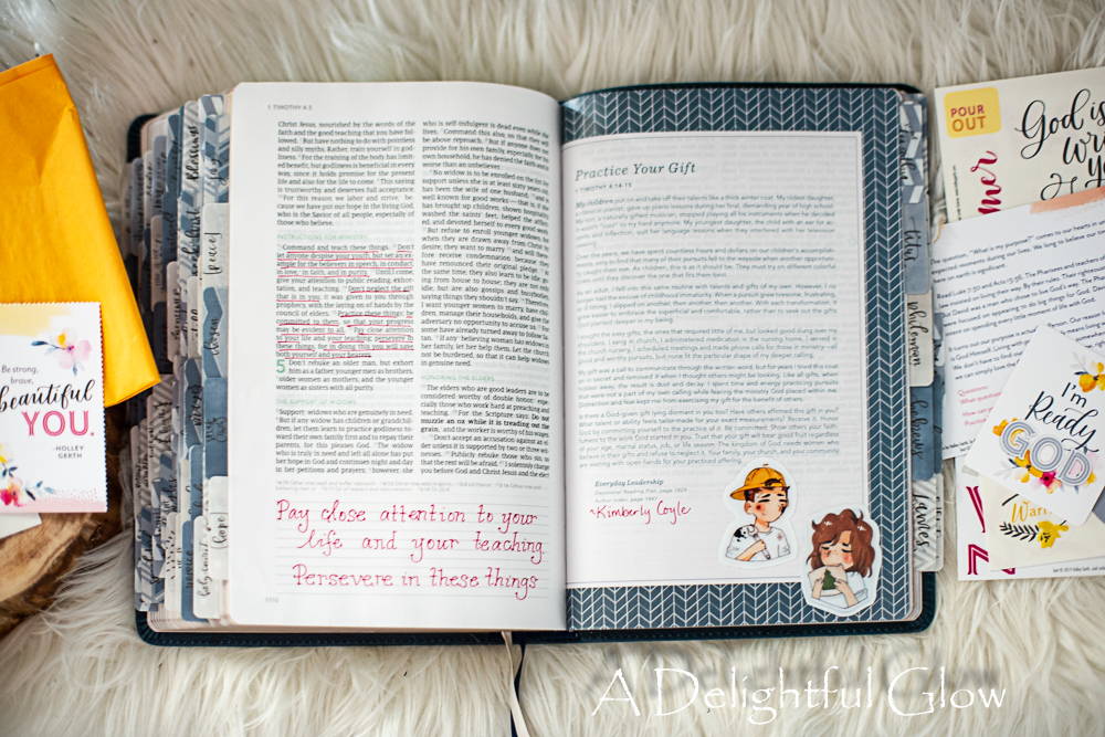 Navy Leather Bible (in)courage From Dayspring ⋆ A Delightful Glow